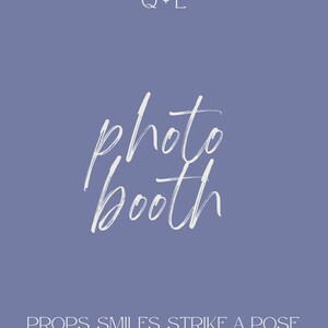 Photo Booth Sign Photo Booth Template Custom Photo Booth Sign Minimal ...