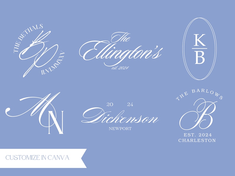 Traditional Wedding Logo, Elegant Wedding Logo Set, Timeless Wedding ...