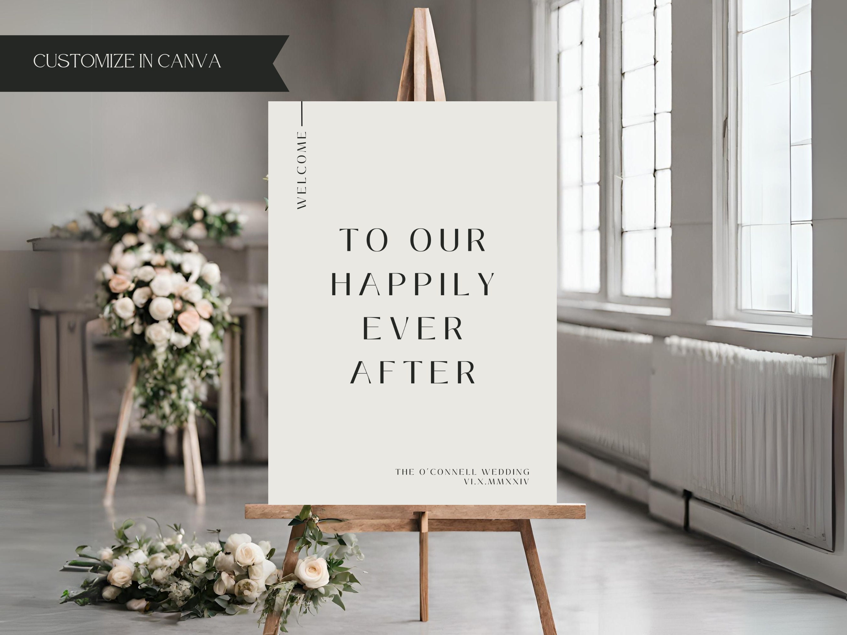 Modern Welcome Sign, Welcome Signage Template, Custom Wedding Sign - Etsy