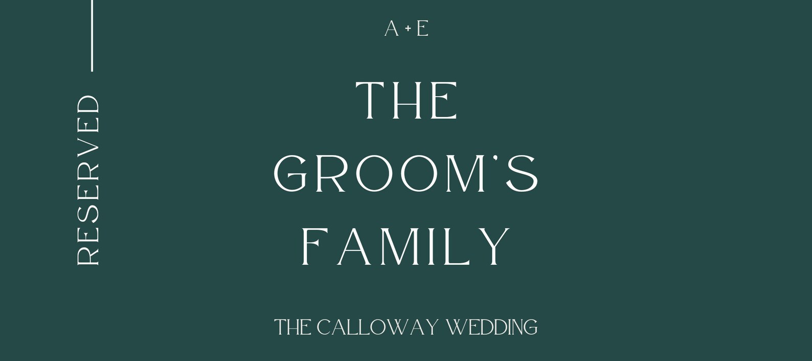 Moody Reserved Sign, Modern Reserved Signage, Custom Reserved Signs - Etsy