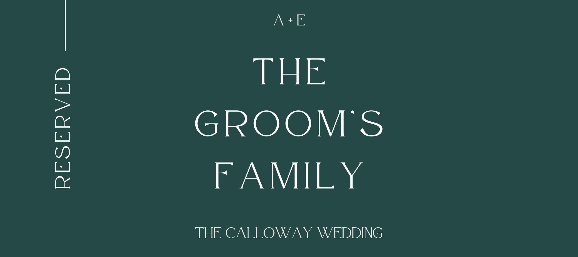 Moody Reserved Sign, Modern Reserved Signage, Custom Reserved Signs - Etsy