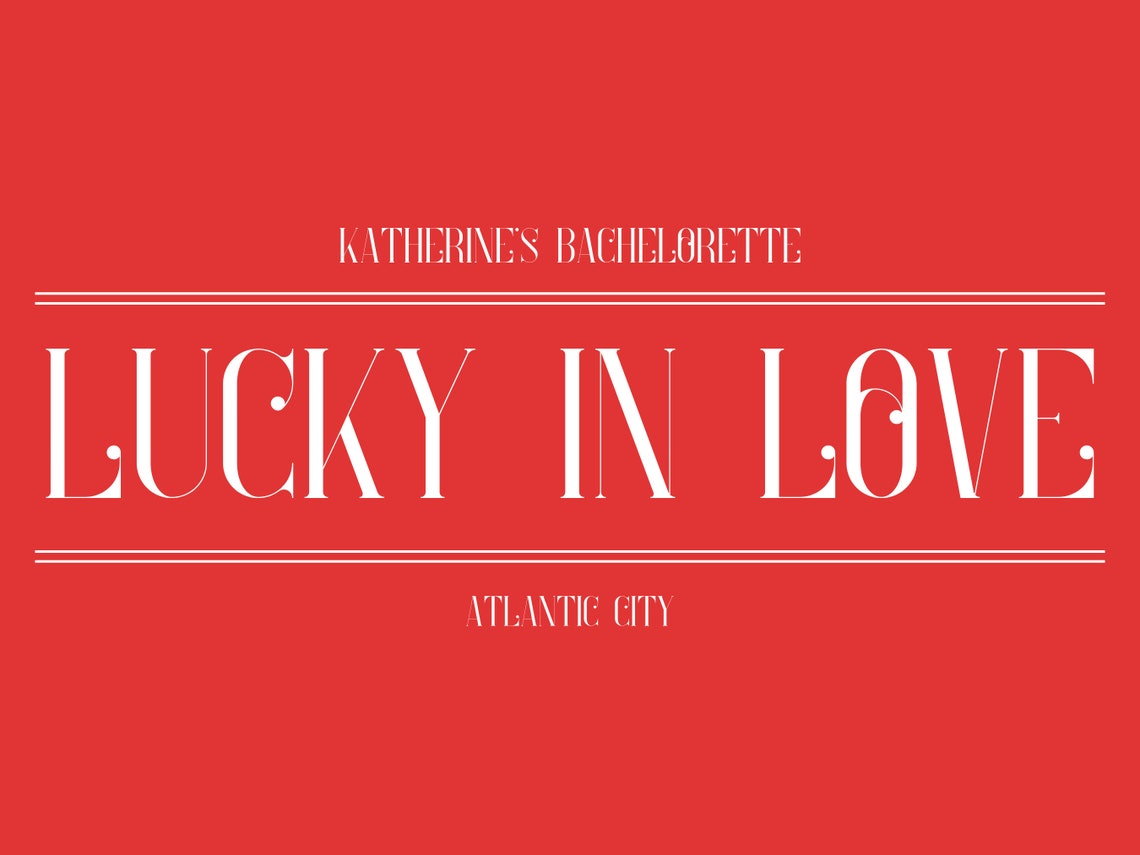 Vegas Bachelorette Party Logo, Lucky in Love Bachelorette, Viva Las ...