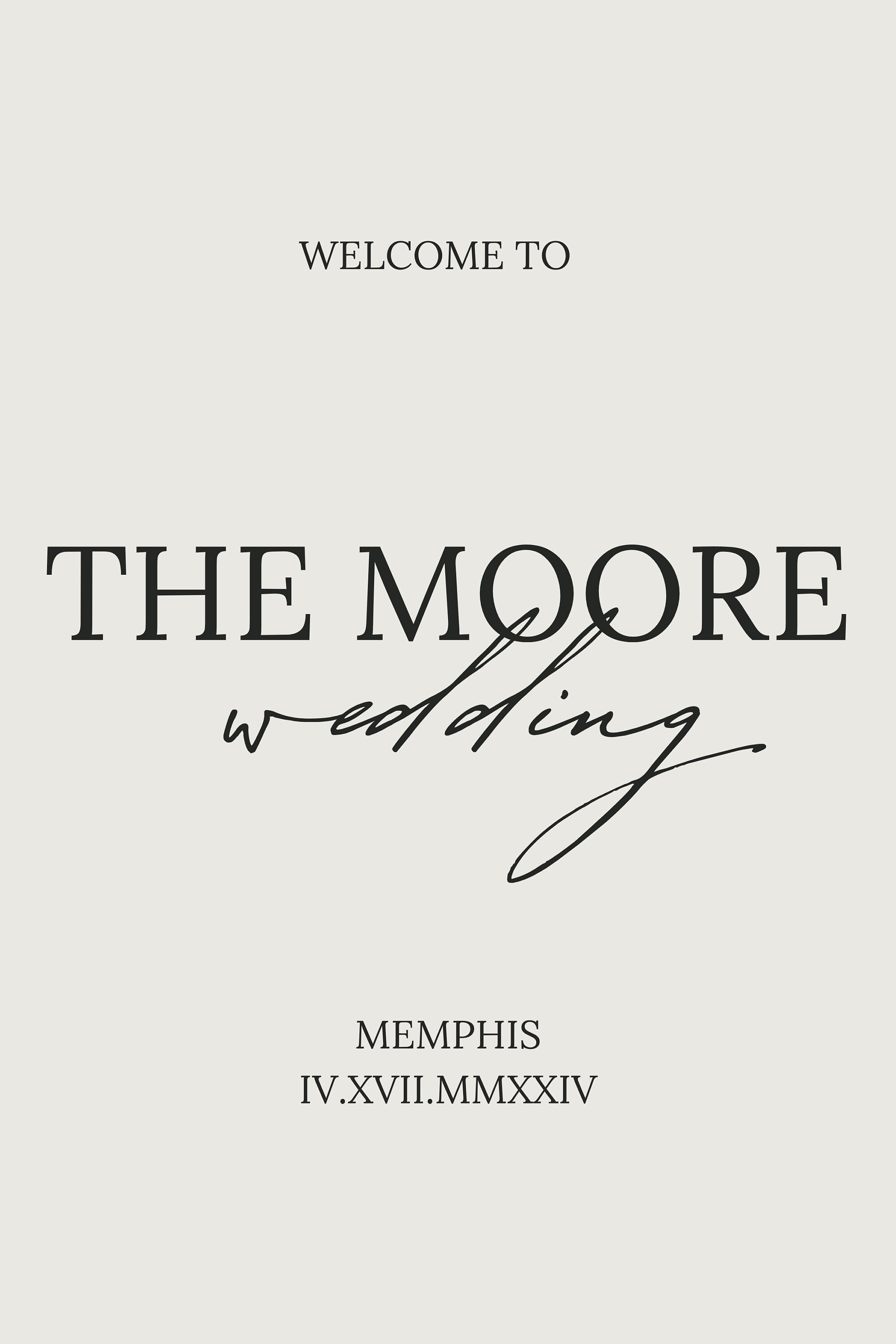 Bold Wedding Welcome Sign, Modern Wedding Signage, Custom Wedding Signs ...