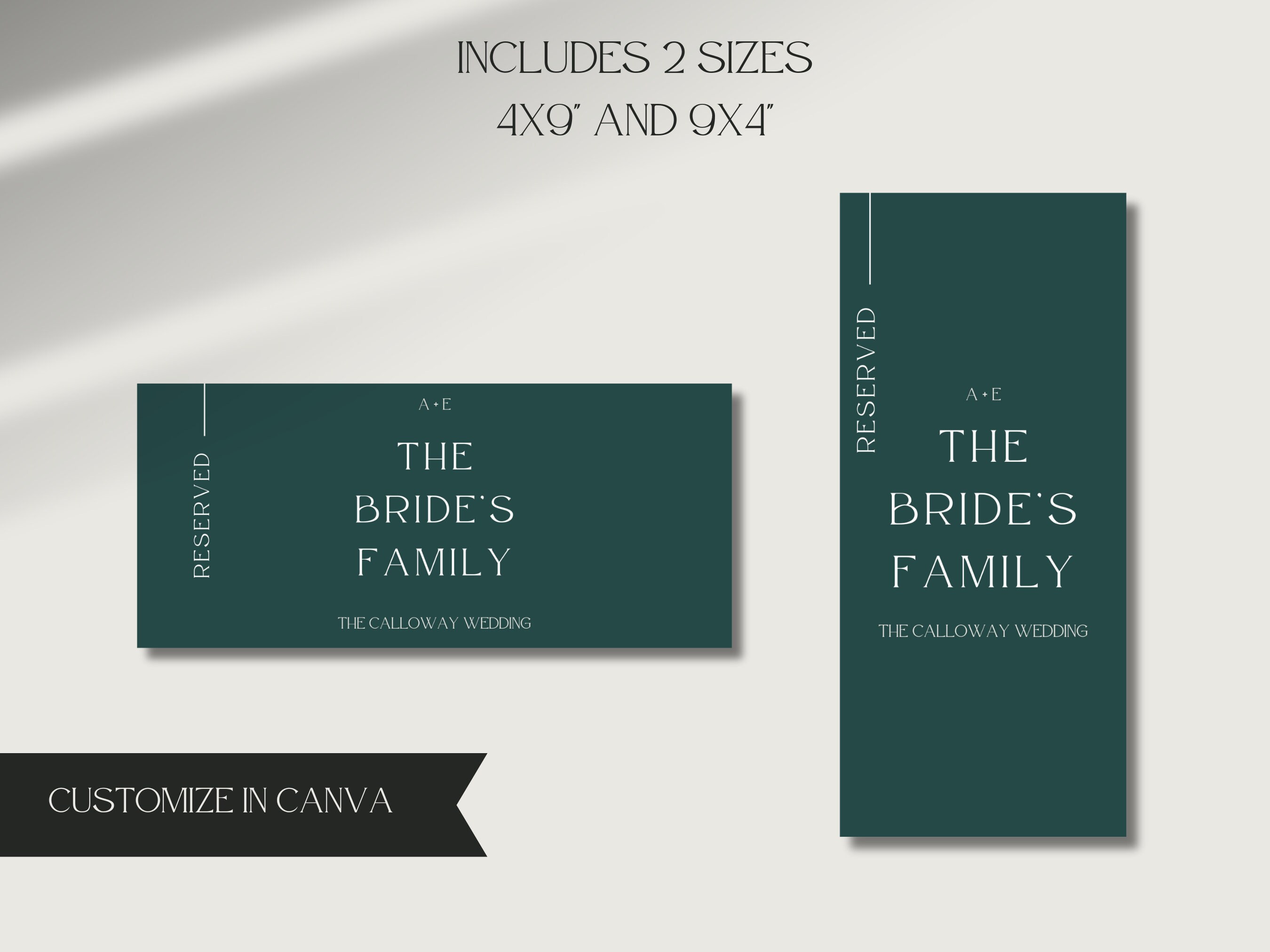 Moody Reserved Sign, Modern Reserved Signage, Custom Reserved Signs - Etsy