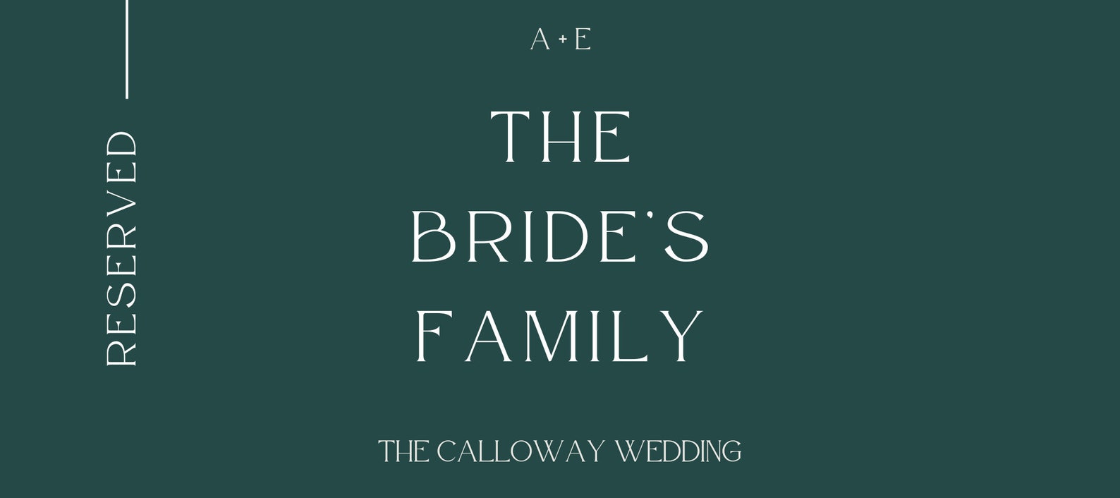 Moody Reserved Sign, Modern Reserved Signage, Custom Reserved Signs - Etsy