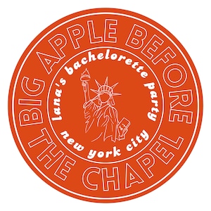 New York City Bachelorette Party Logos, Custom NYC Logo, Big Apple ...