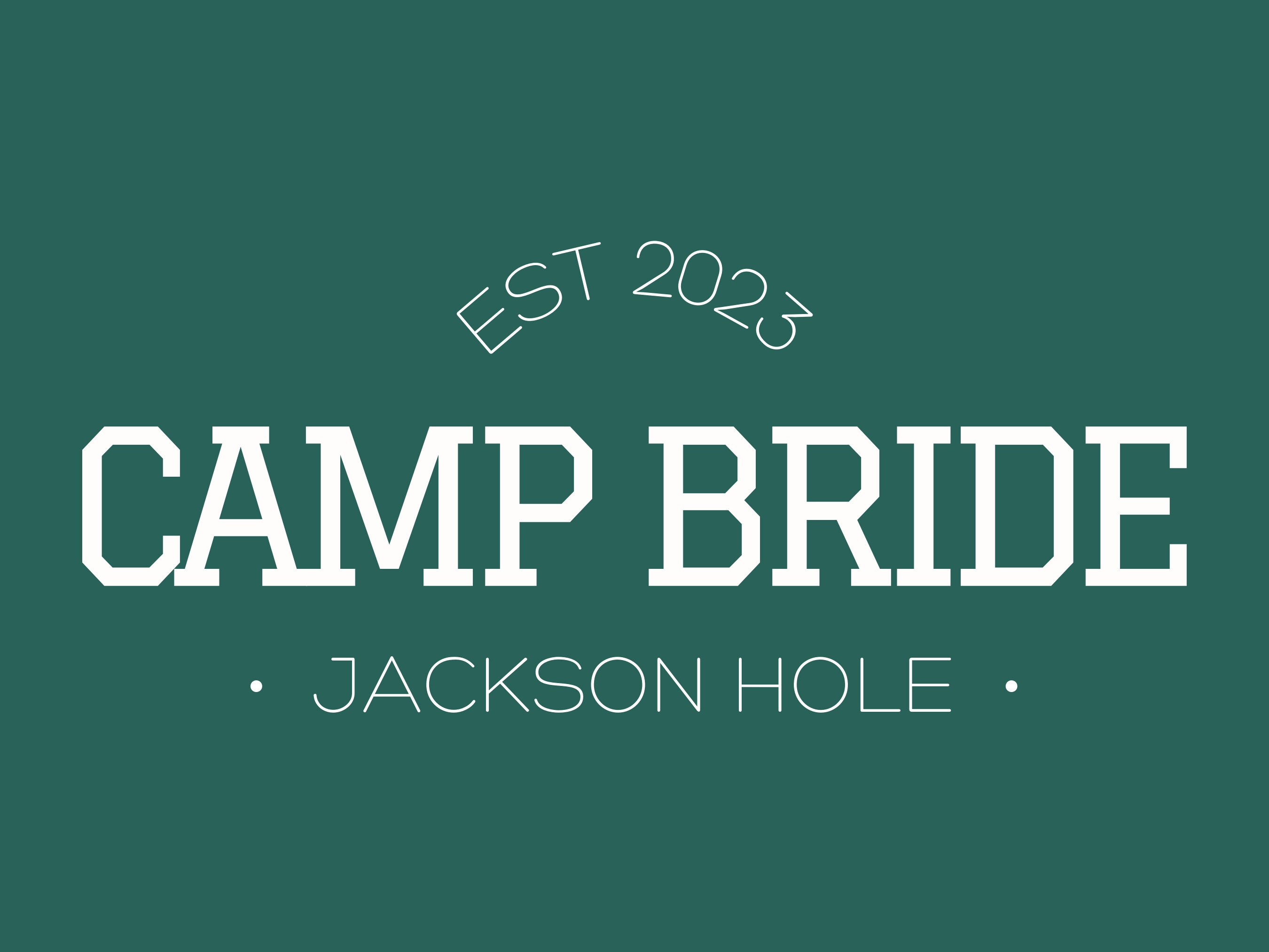 Custom Camp Bride Logo, Last Trail Bachelorette Logo Set, I Do Cabin ...