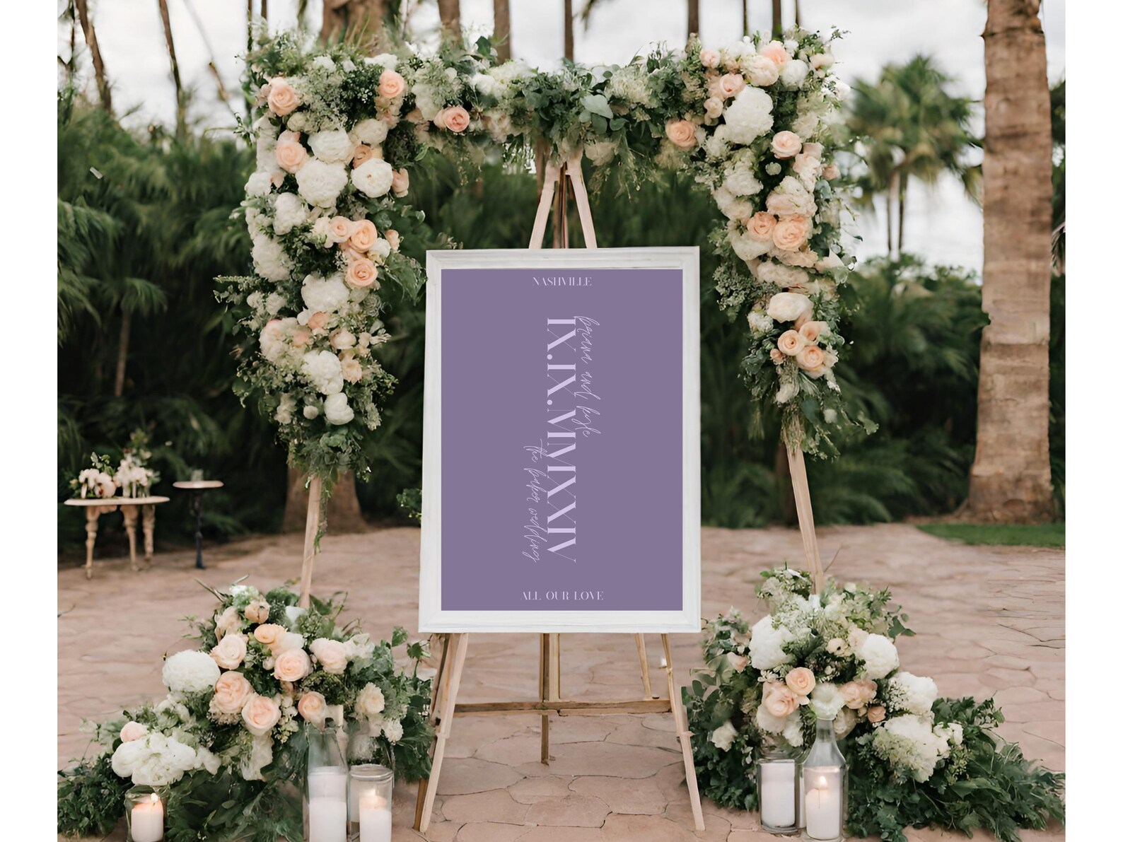 Modern Wedding Signage, Vertical Wedding Design, Custom Welcome Sign - Etsy
