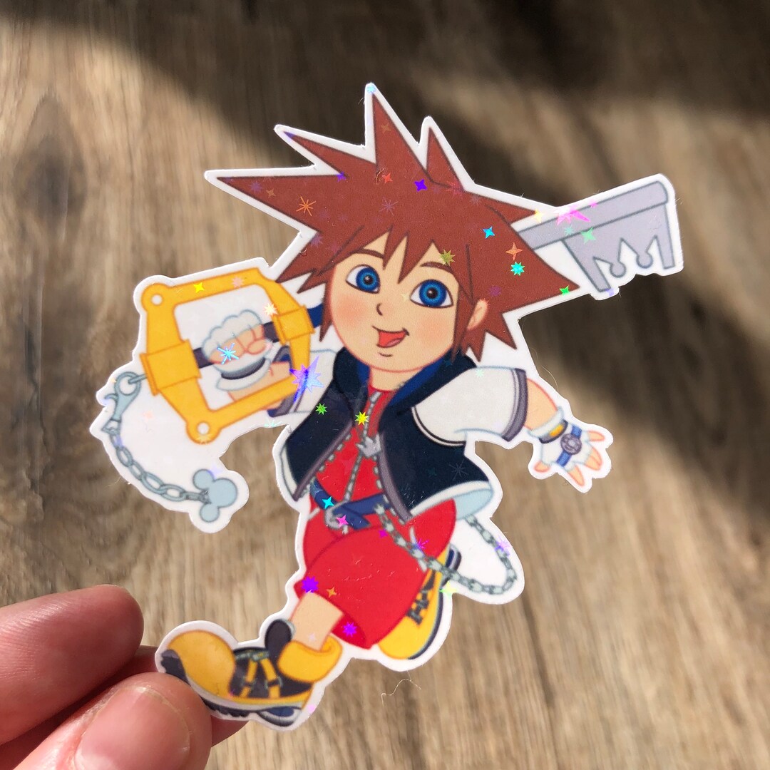 Sora the Explorer Holographic Sticker | Kingdom Hearts Laptop Decal - Etsy