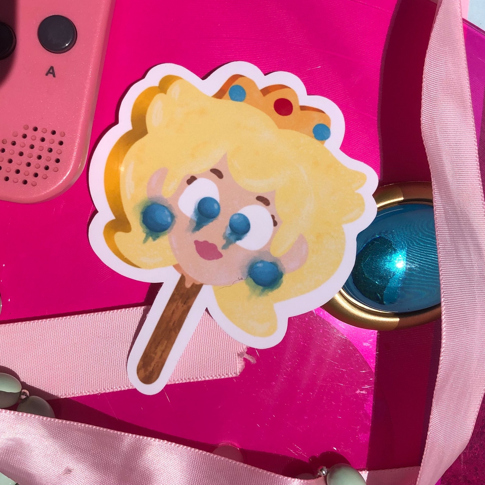 Princess Peach Mario Character Popsicle Stickers | Funny Video Game ...