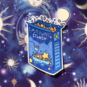 Celestial Cereals Space Themed Stickers | Moon Star Planet Breakfast ...