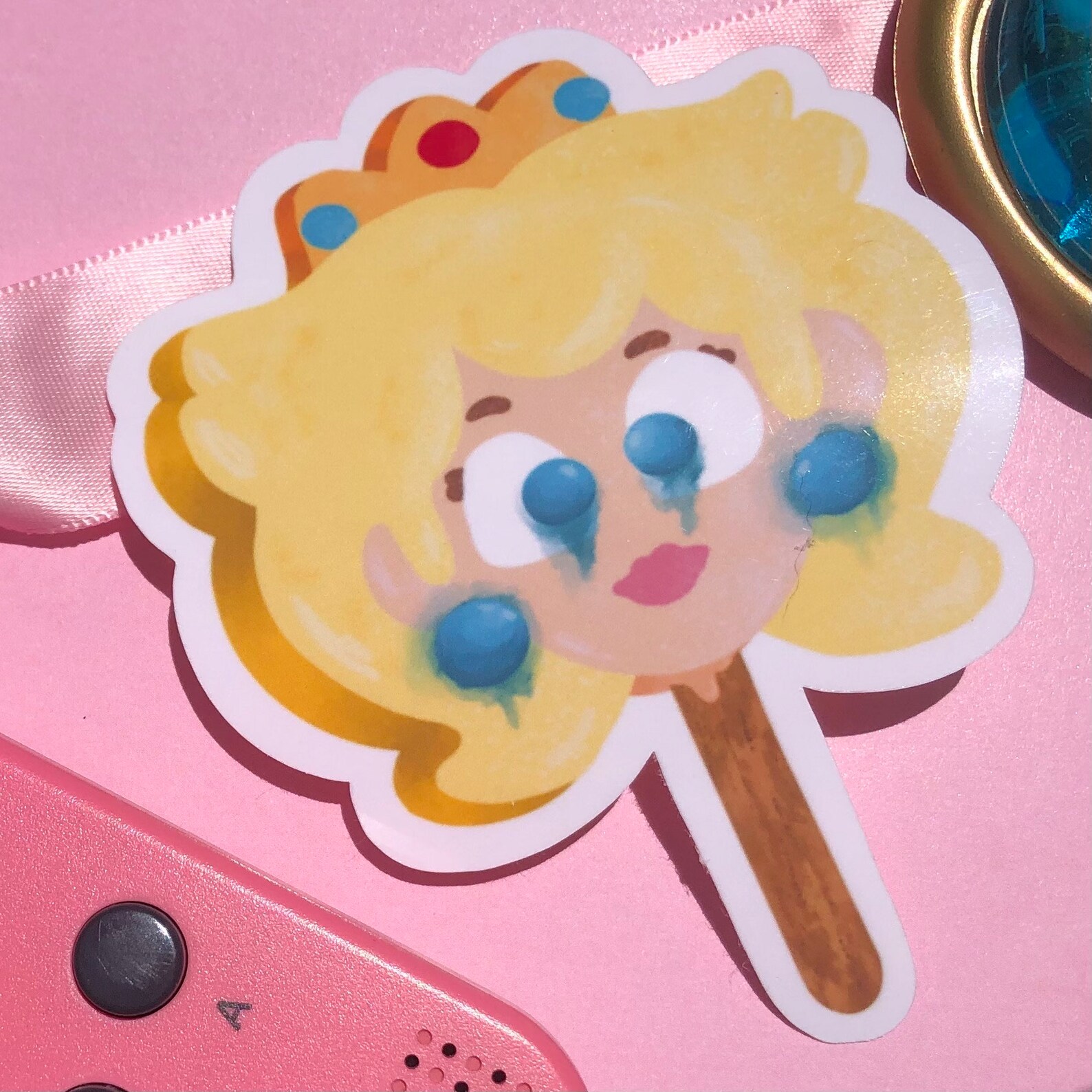 Princess Peach Mario Character Popsicle Stickers | Funny Video Game ...
