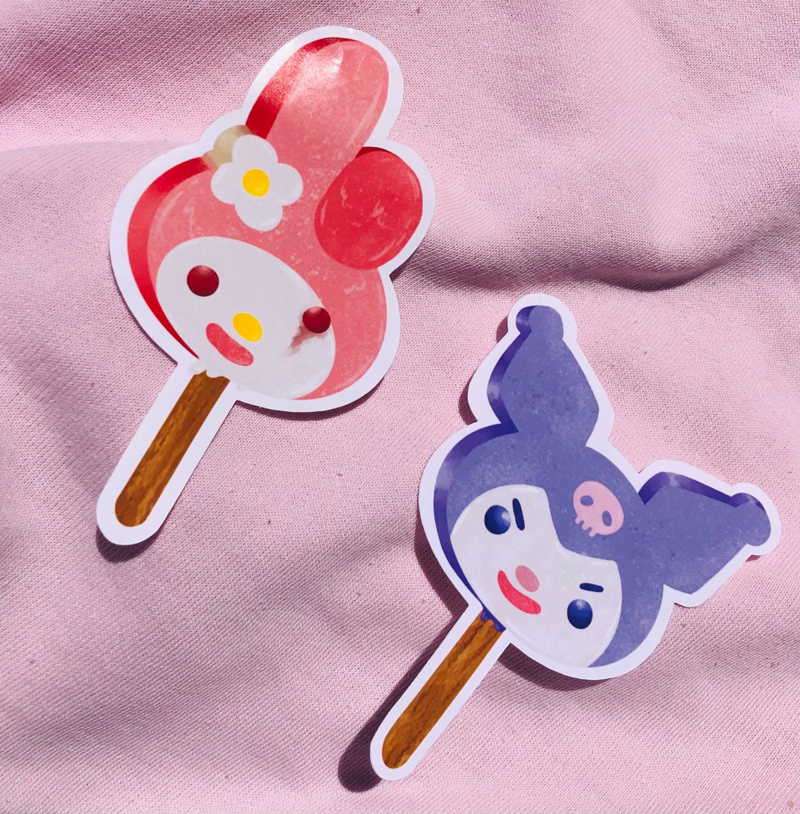 My Melody Kuromi Best Friend Character Popsicle Stickers Funny Sanrio ...