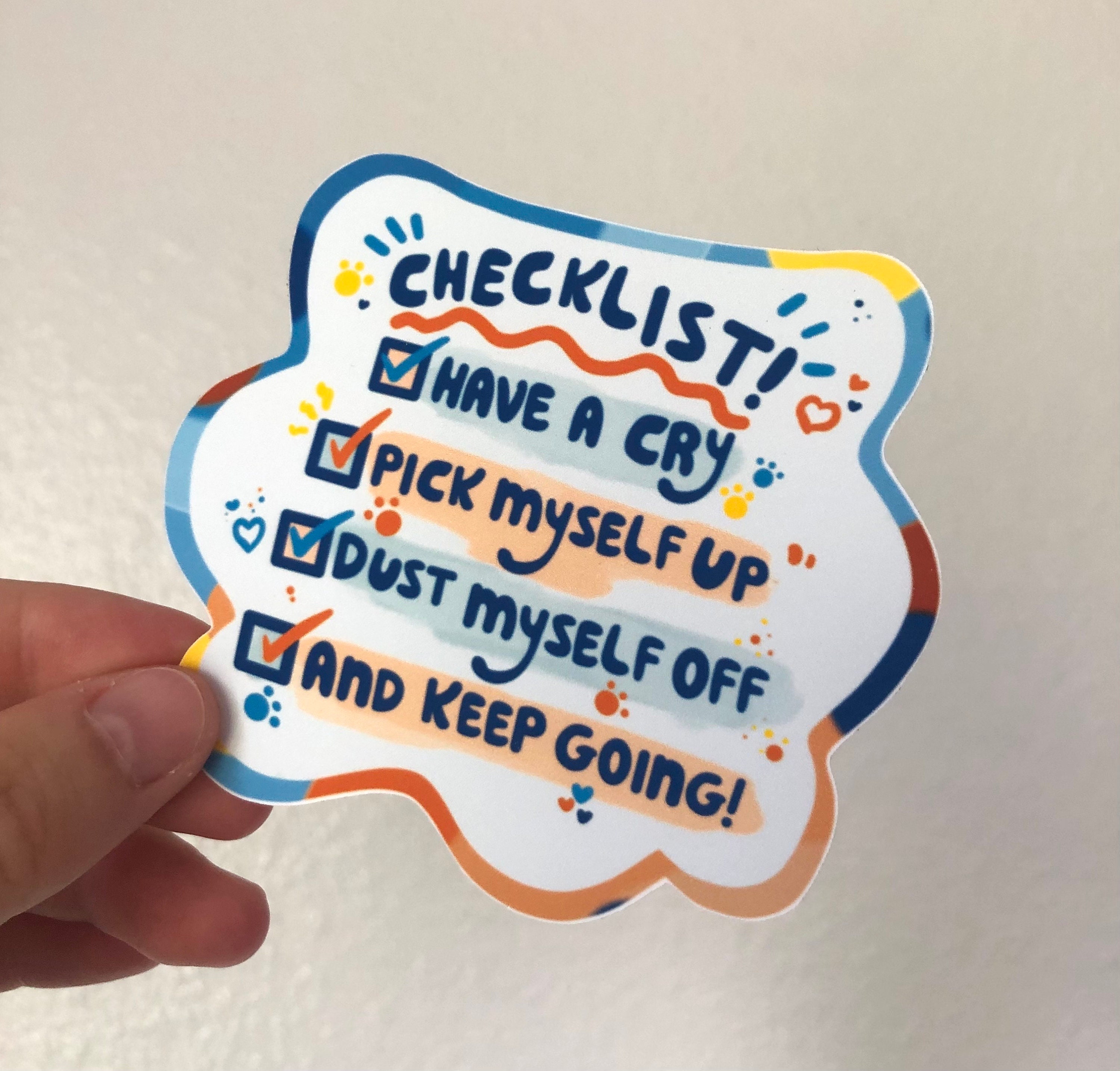 Bluey Bingo Checklist Stickers Cute Inspiring Sticker Good for Water ...