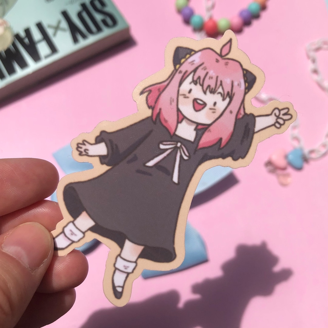 Cute Anya Sticker Holographic Sticker Laptop Water Bottle Spy Family ...