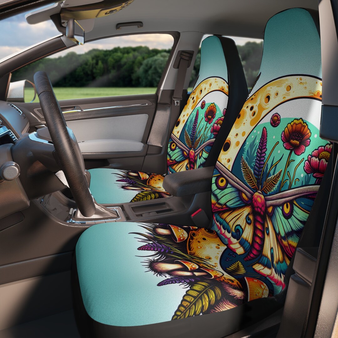 Lunar Moth Mushroom Boho Car Seat Cover,dark Cottagecore Vehicle Seat ...