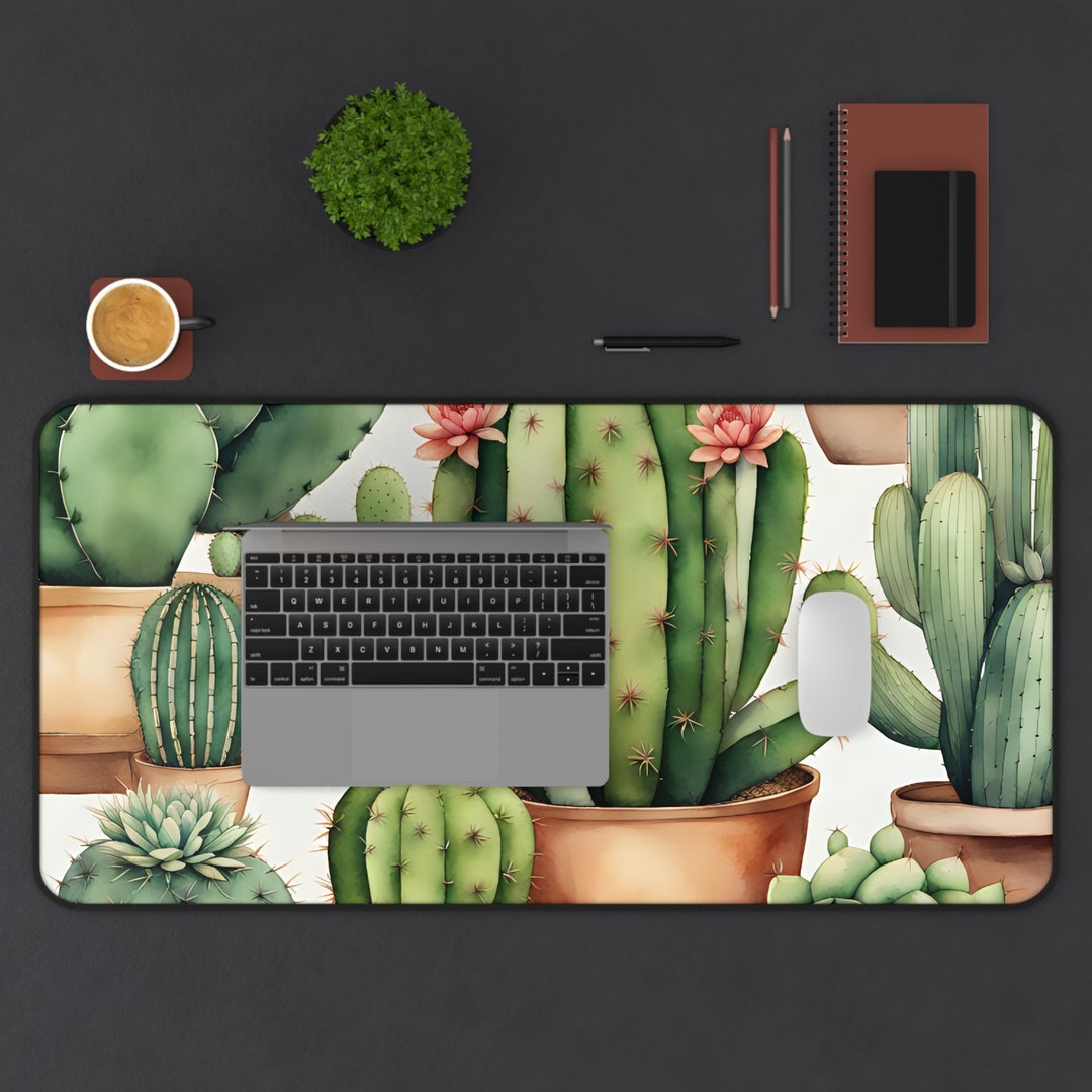 Cactus Desk Mat,large Desk Mat,gaming Desk Mat,extra Large Desk Mat ...