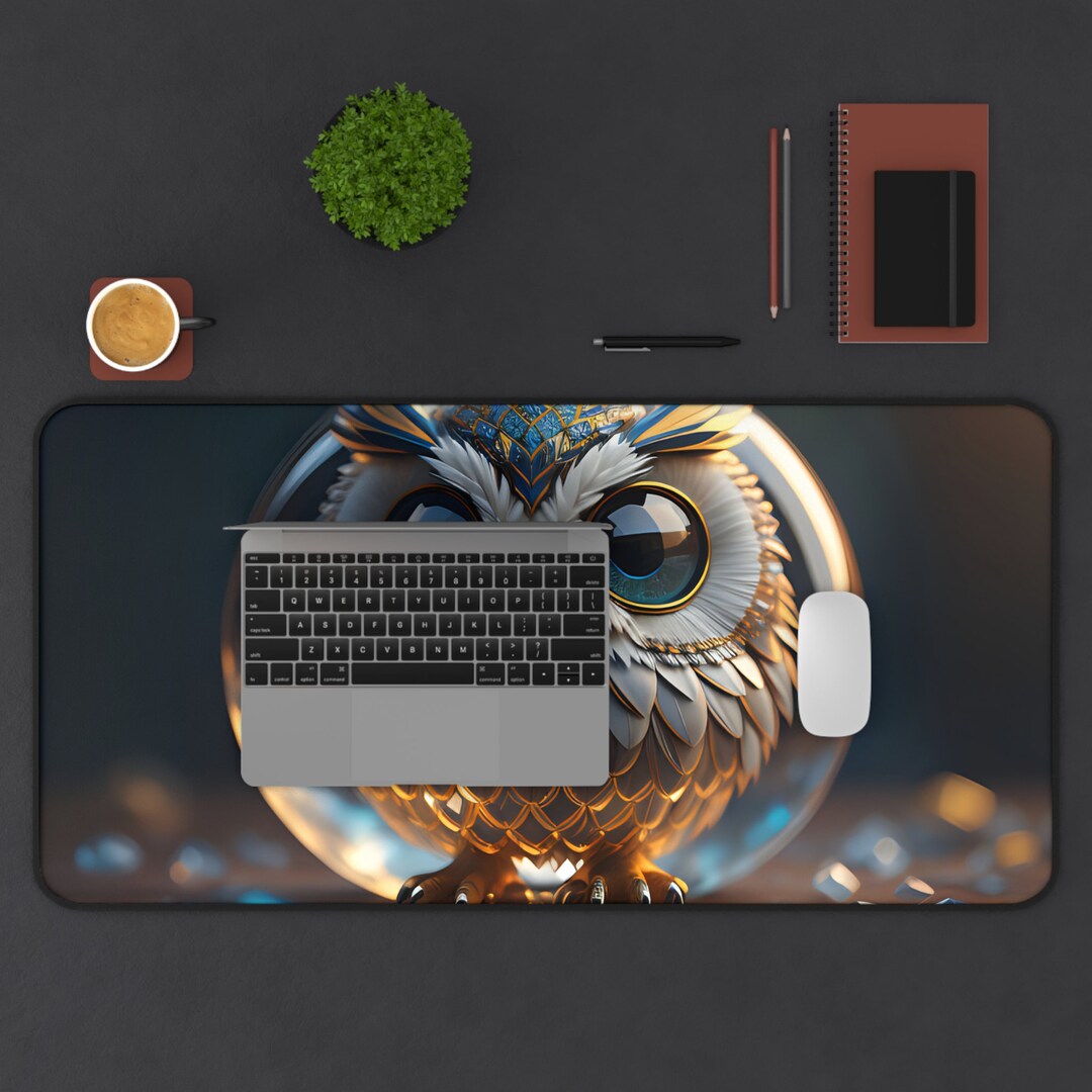 Owl Desk Mat,large Desk Mat,gaming Desk Mat,extra Large Desk Mat,desk ...