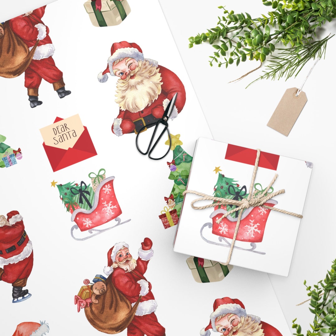 Santa Wrapping Paper,jesus Paper,gift Wrapping Paper,christmas Gift ...