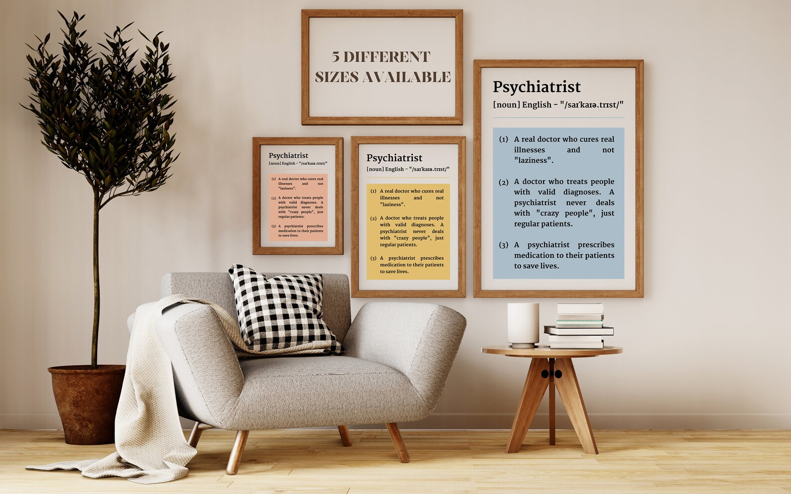 Psychiatrist Poster Digital Room Decor Mental Health Awareness Gift ...