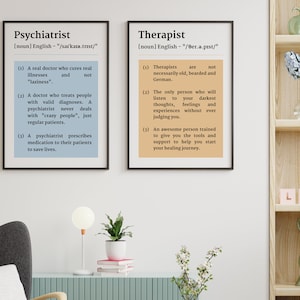 Psychiatrist Poster Digital Room Decor Mental Health Awareness Gift ...