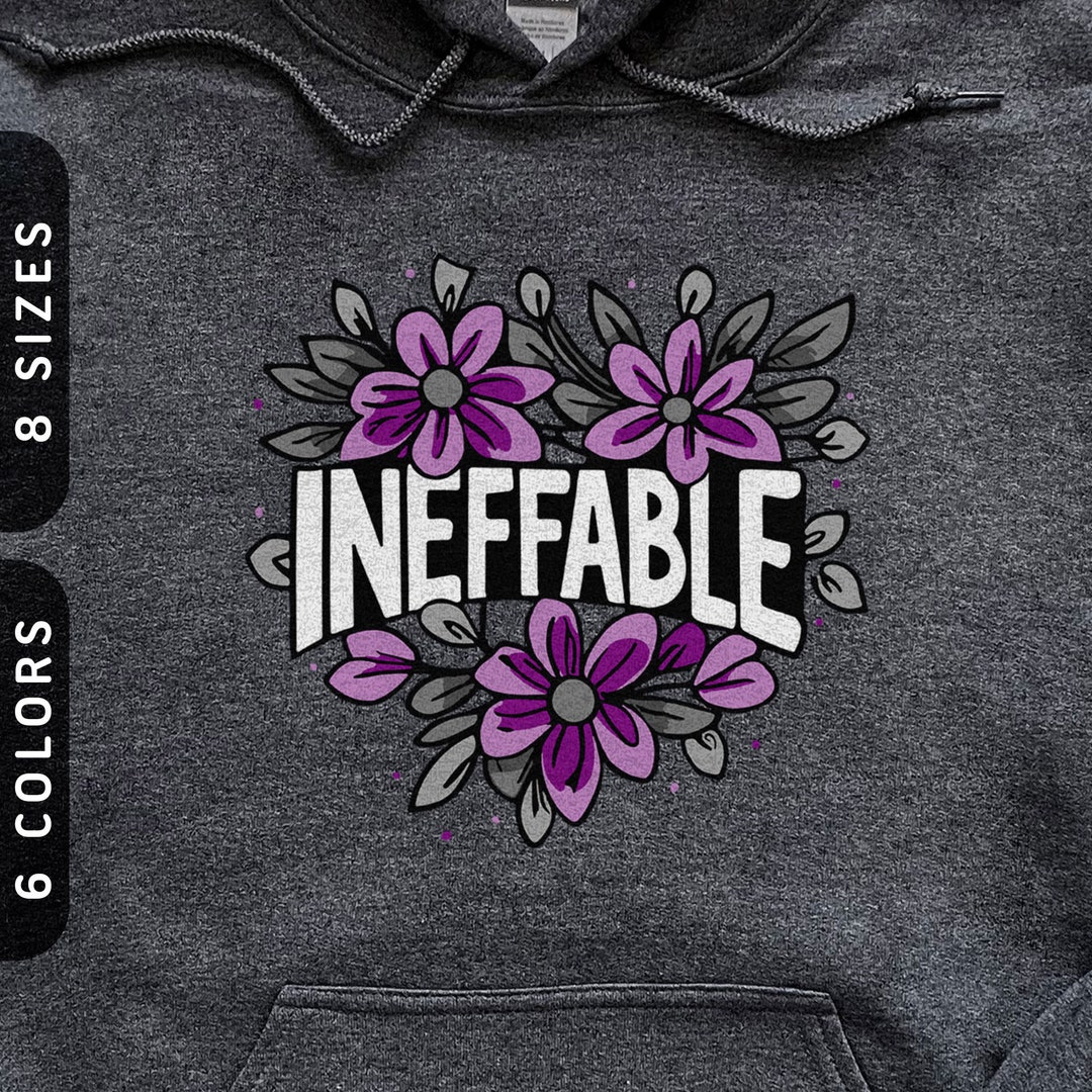 Ineffable Hoodie Subtle Asexual Flag Colors Pullover Asexuality Pride ...