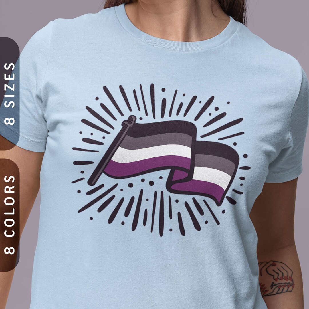 Subtle Asexual Flag Shirt | Ace Pride T-shirt | Aro Ace Gender Neutral Shirt | Asexual Flag ...