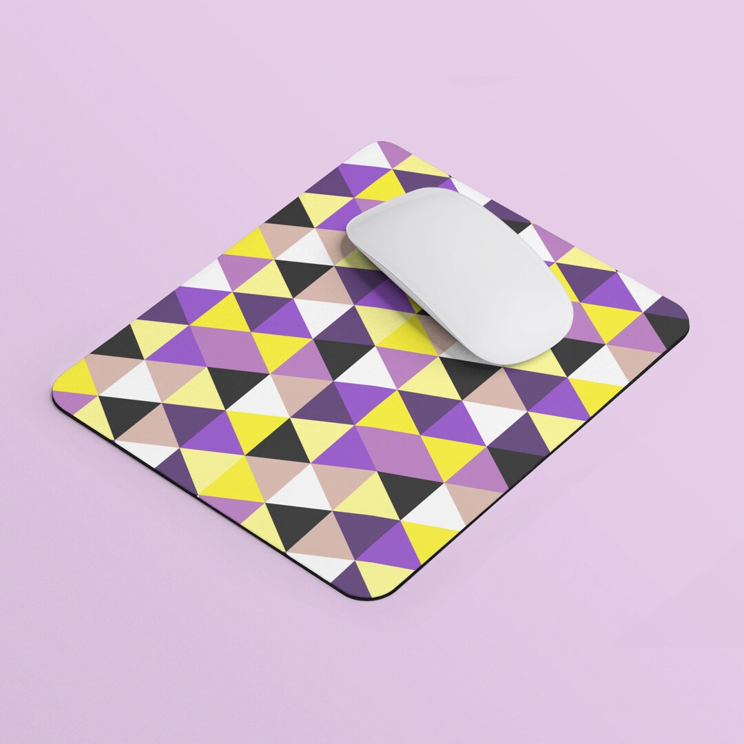 Subtle Nonbinary Flag Mouse Pad | Rectangle Mouse Pad | Nonbinary Pride Mouse Pad | Non Binary ...