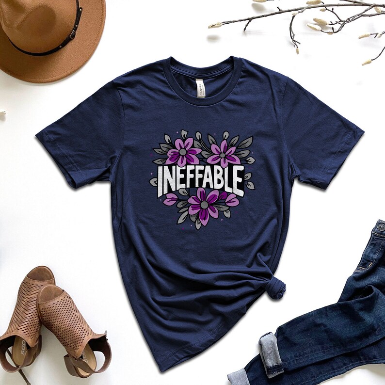 Ineffable Shirt Subtle Asexual Flag Colors Shirt Asexuality Pride T ...