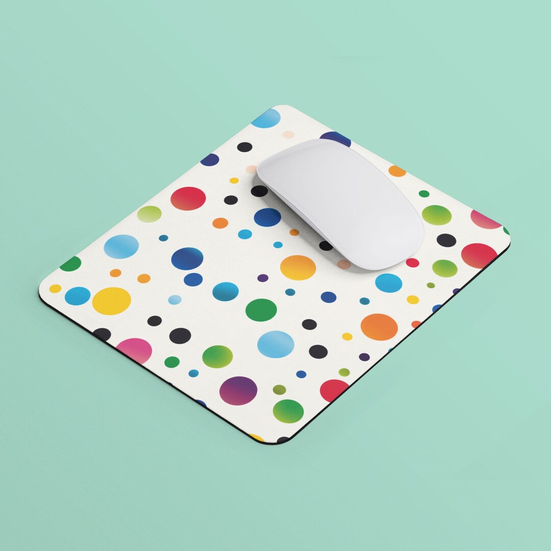Colorful Dots Mouse Pad | Rectangle Mouse Pad | Dotted Mouse Pad | Dot ...