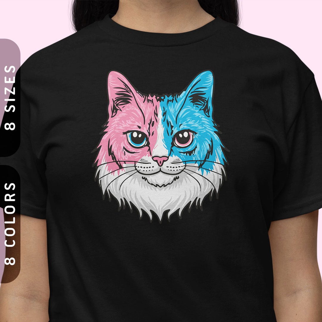 Trans Pride Cat T-shirt | Transgender Cat Mom & Dad Tee XS-4X - Etsy