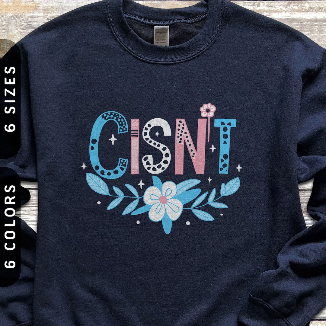 Transgender Pride Sweatshirt Subtle Trans Flag Colors Sweater Funny ...