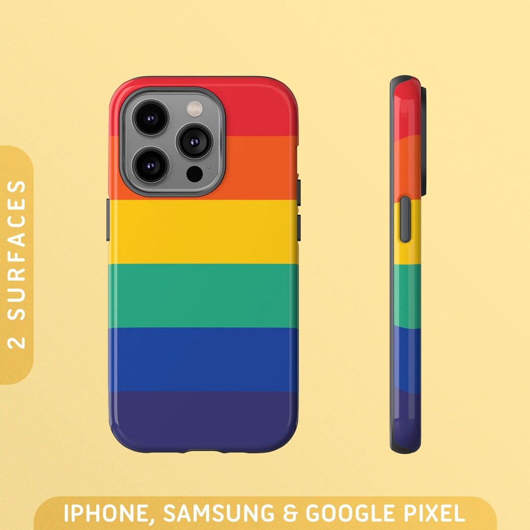 LGBTQ Rainbow Pride Flag Tough Case | iPhone 15 Pro Max Plus 14 13 Mini ...