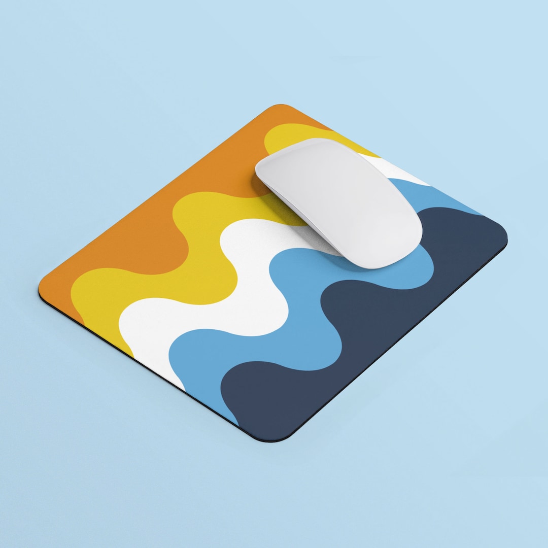 Aroace Waves Mouse Pad | Rectangle Mouse Pad | Subtle Aroace Pride Flag ...