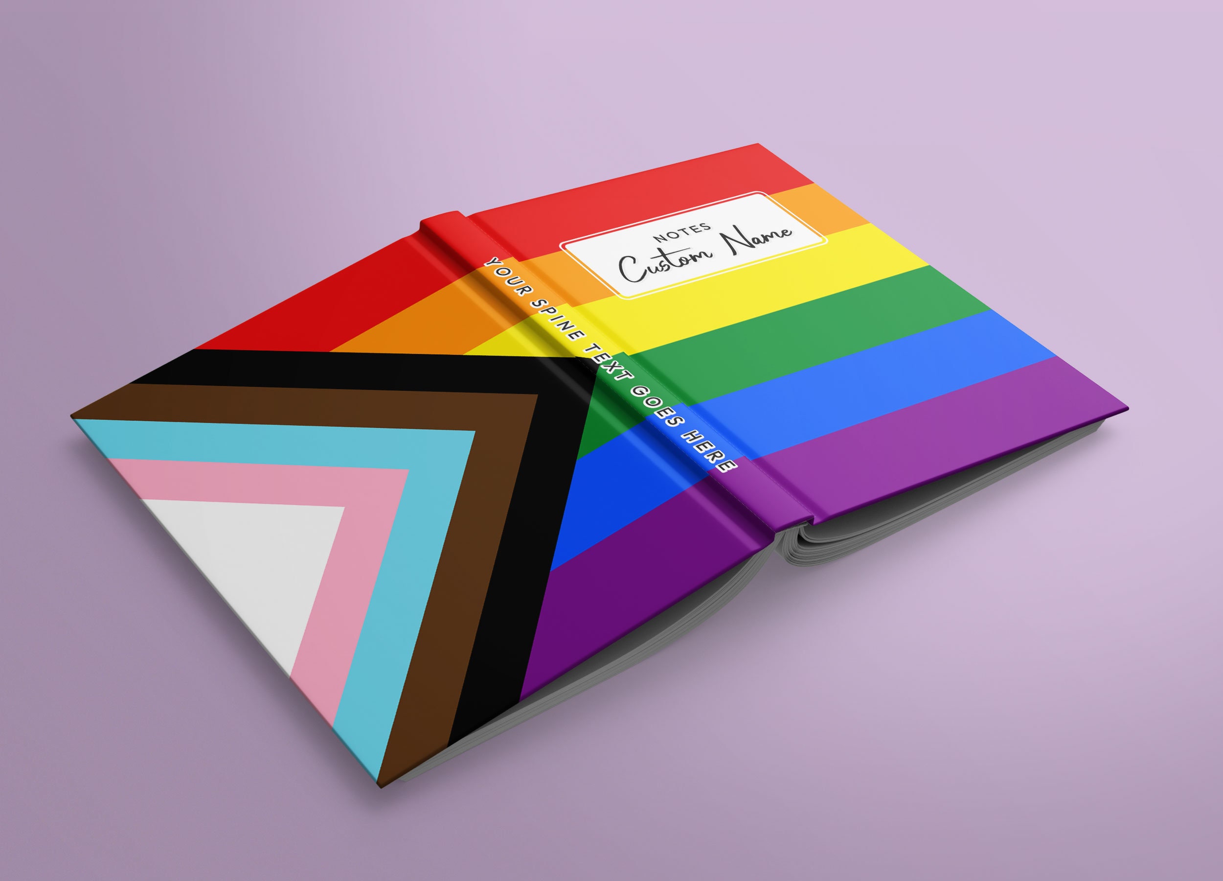 Personalized Progress Pride Flag Journal Customizable Hardcover ...