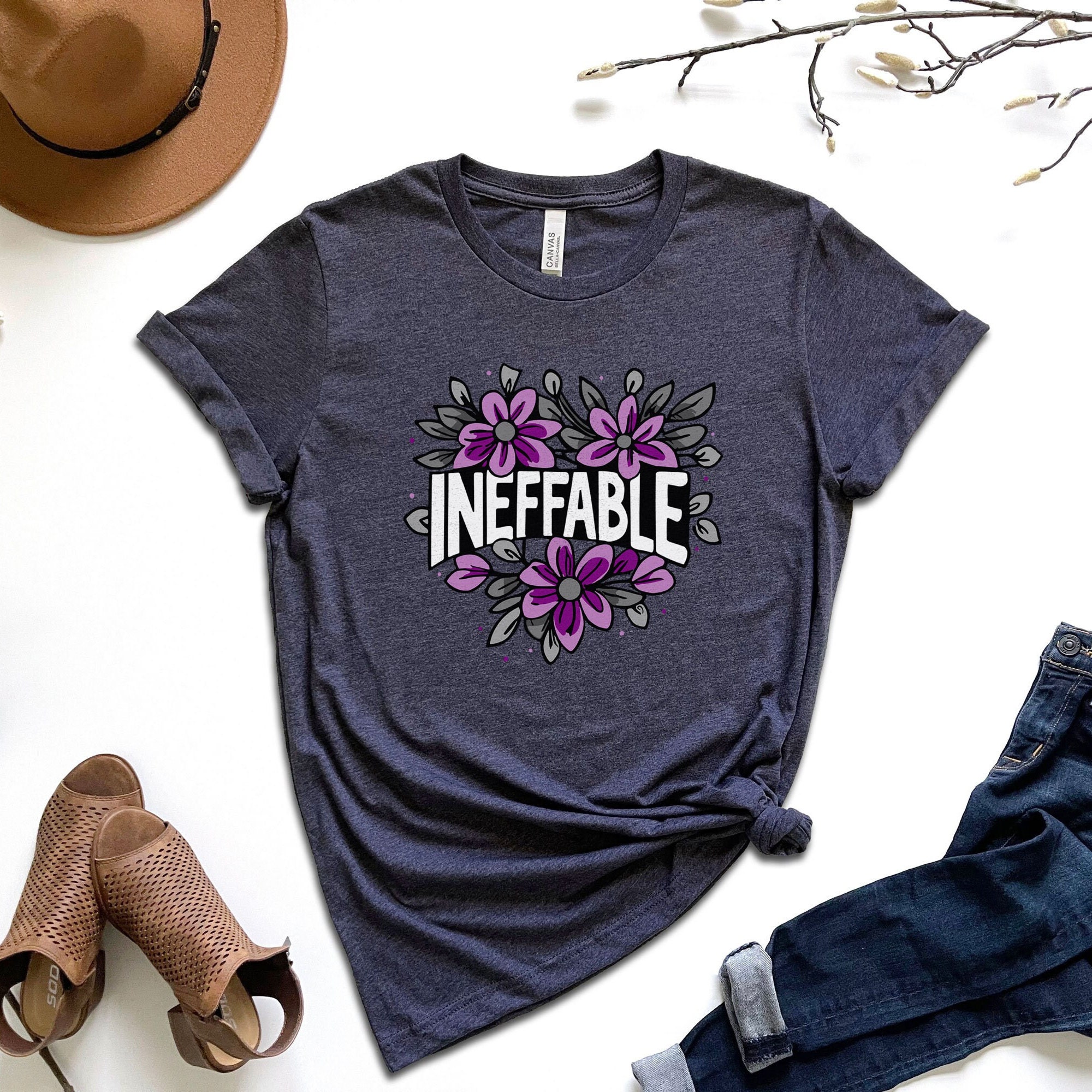 Ineffable Shirt Subtle Asexual Flag Colors Shirt Asexuality Pride T ...