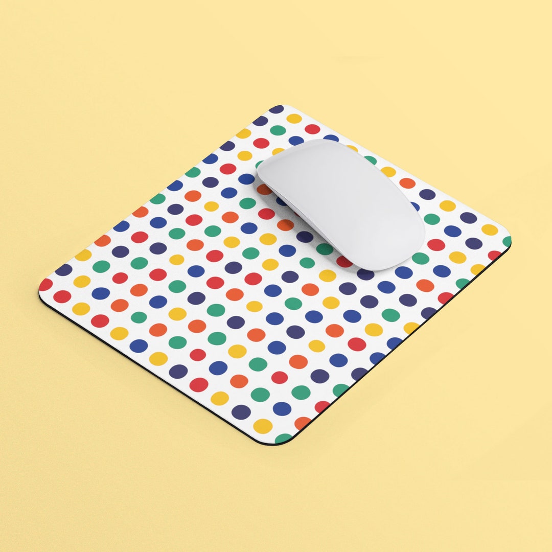 Rainbow Polka Dots Mouse Pad | Rectangle Mouse Pad | LGBTQ Mouse Pad ...