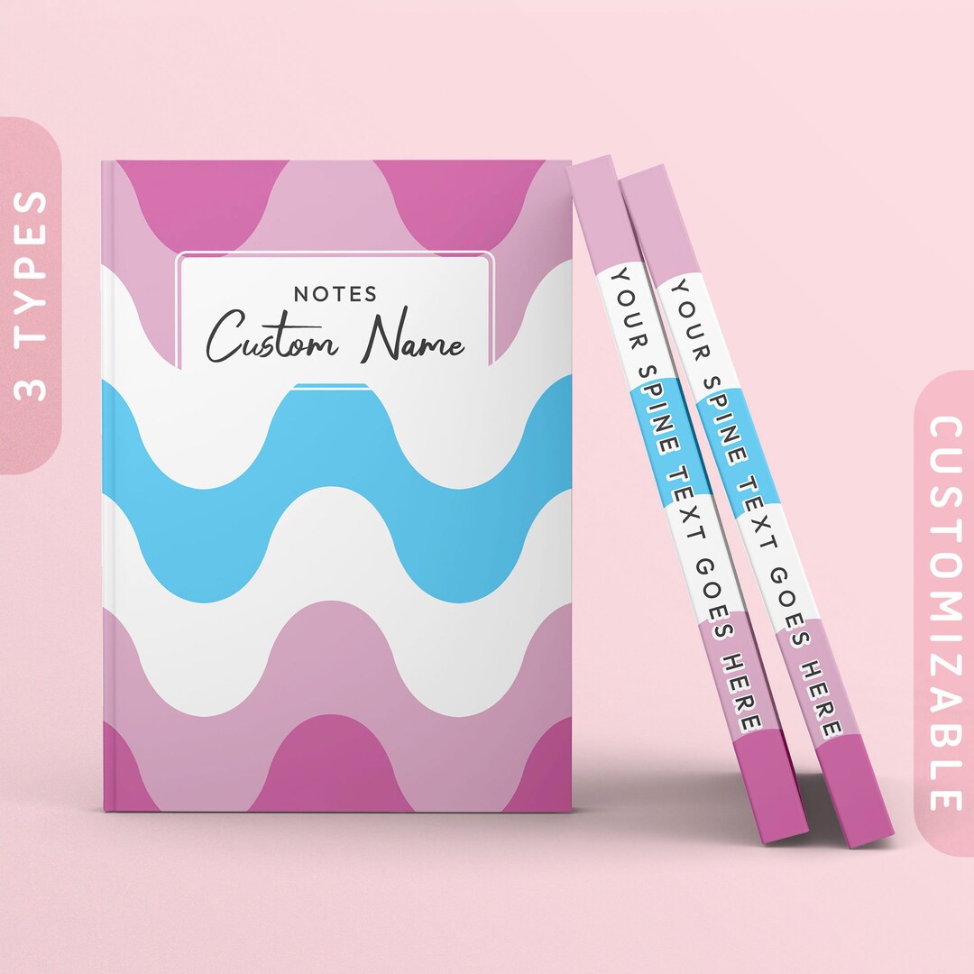 Personalized Subtle Femboy Journal | Gay Femboy Pride Flag Color Waves ...