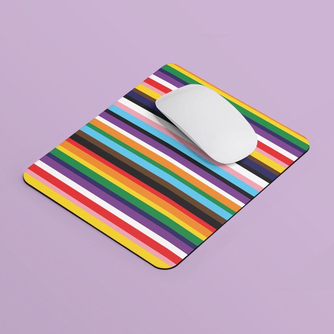 Progressive Pride Flag Stripes Mouse Pad Rectangle Mouse Pad - Etsy