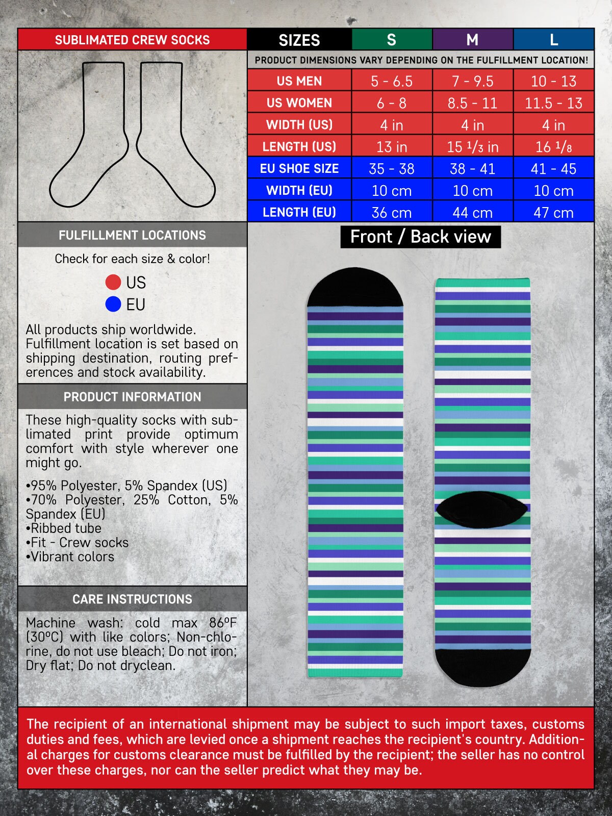 MLM Gay Pride Socks Gay Pride Flag Stripes Sublimation Socks - Etsy