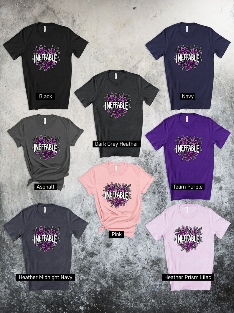 Ineffable Shirt Subtle Asexual Flag Colors Shirt Asexuality Pride T ...