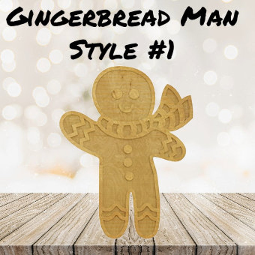 Wooden Gingerbread Men Christmas Holiday Rustic Charm Unpainted Noel - Etsy