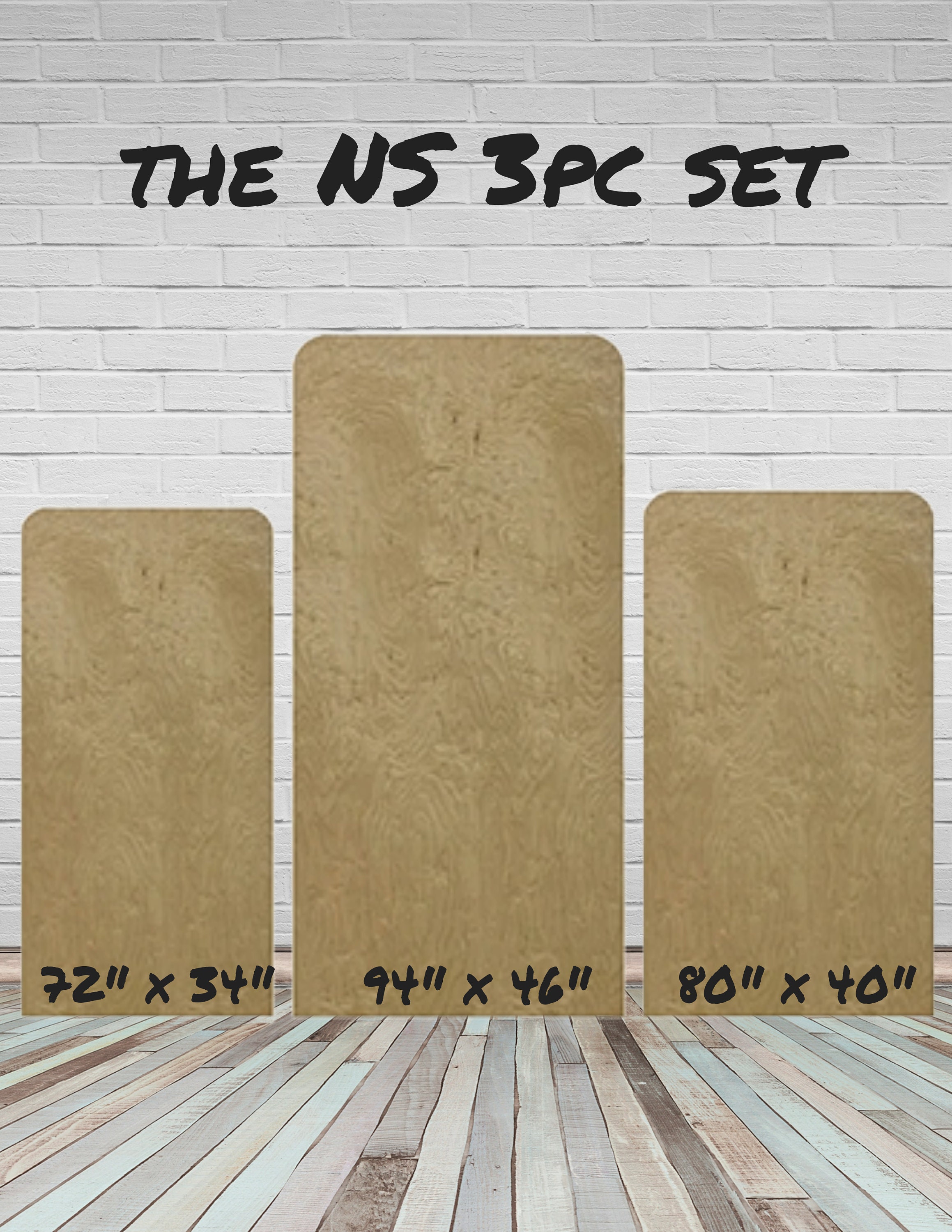 Collapsible Walls | 3pc Wood Wall Sets | Arch | Left & Right | Ripple ...