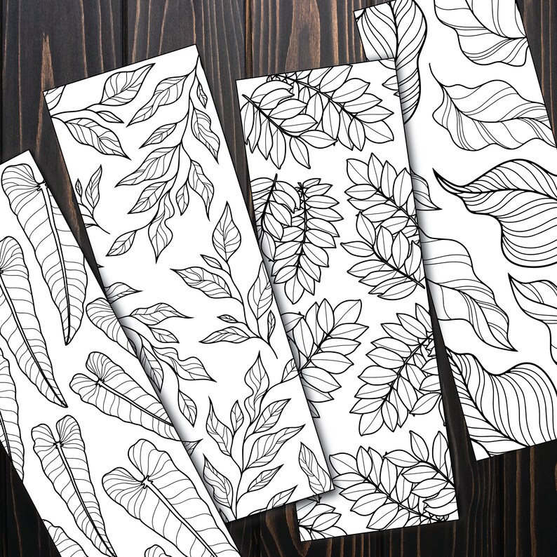 Leafy Bookmark Set Printable House Plant Colouring Bookmarks Crafty ...
