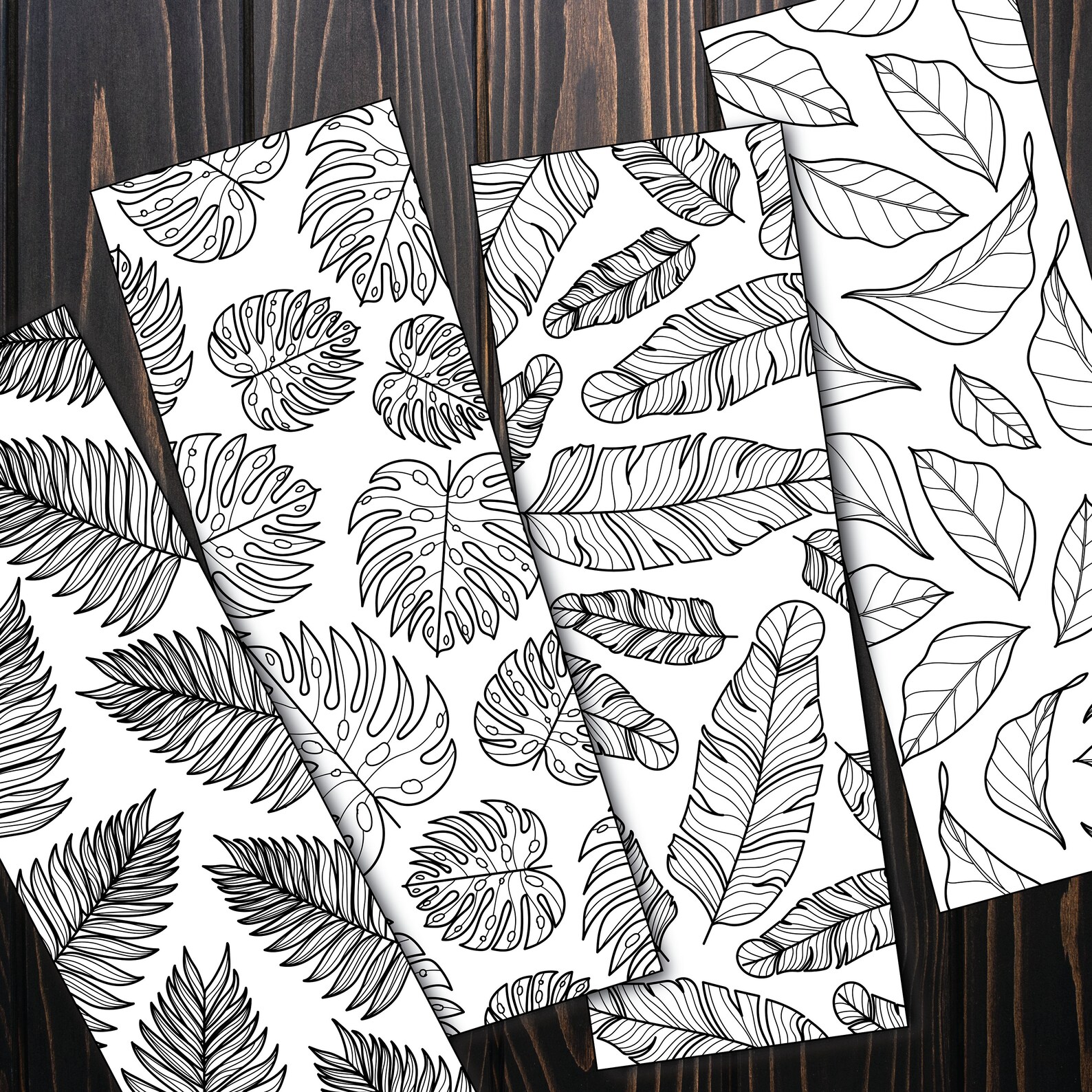 Leafy Bookmark Set Printable House Plant Colouring Bookmarks Crafty ...