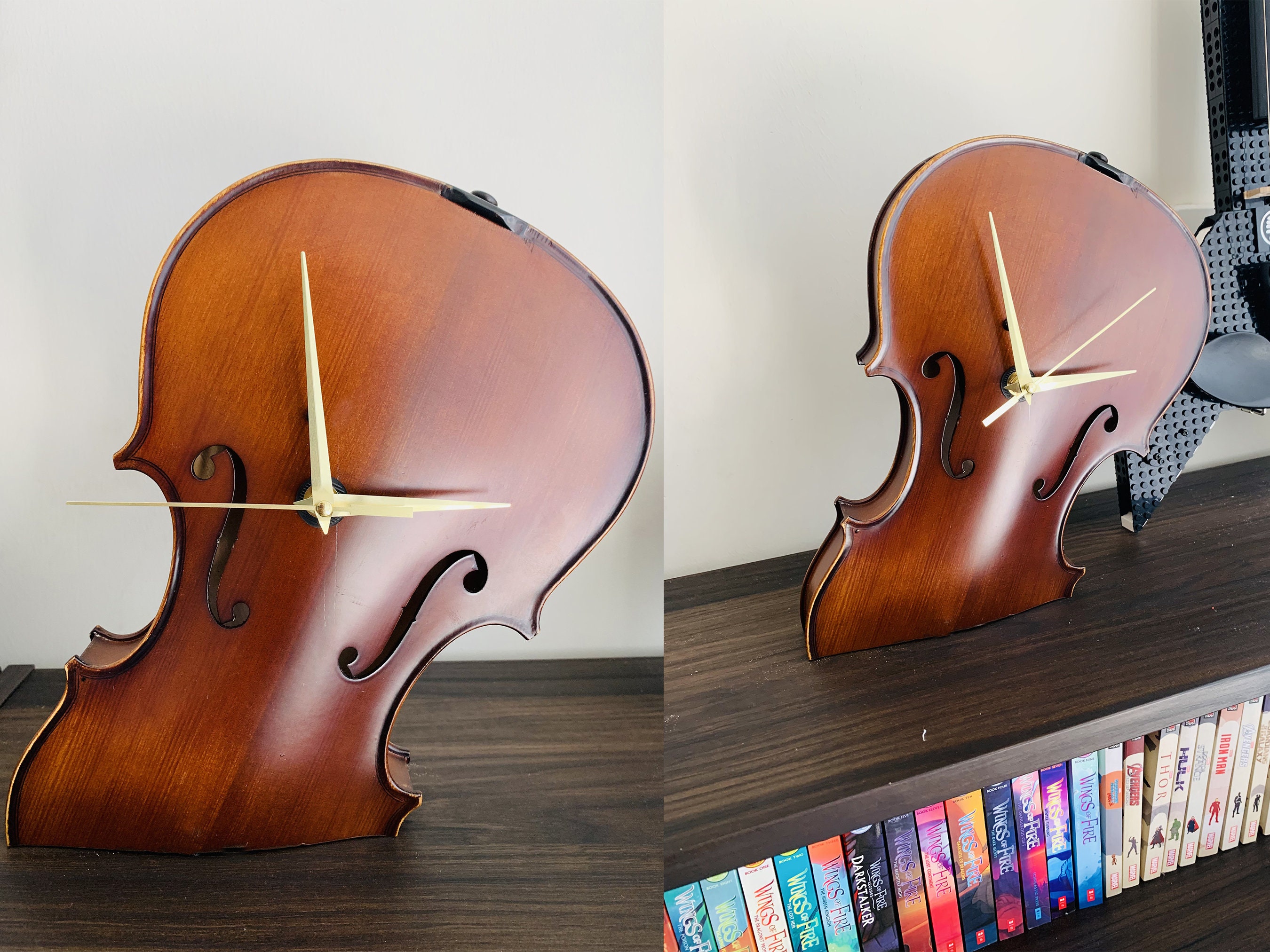 Violin Clock -S1 - Actual Acoustic Violin Used as Body of the Clock ...