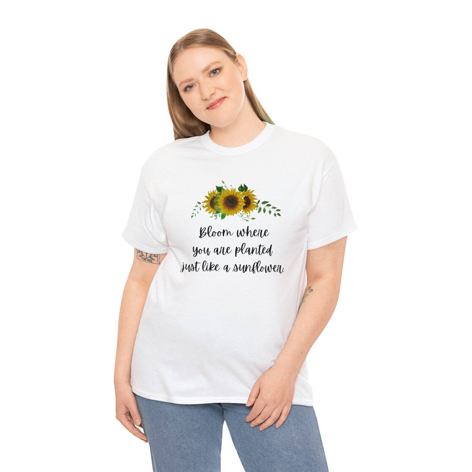Sunflower Spray T-shirt | Joyce P Bryant | Original Art | Unisex Cotton ...
