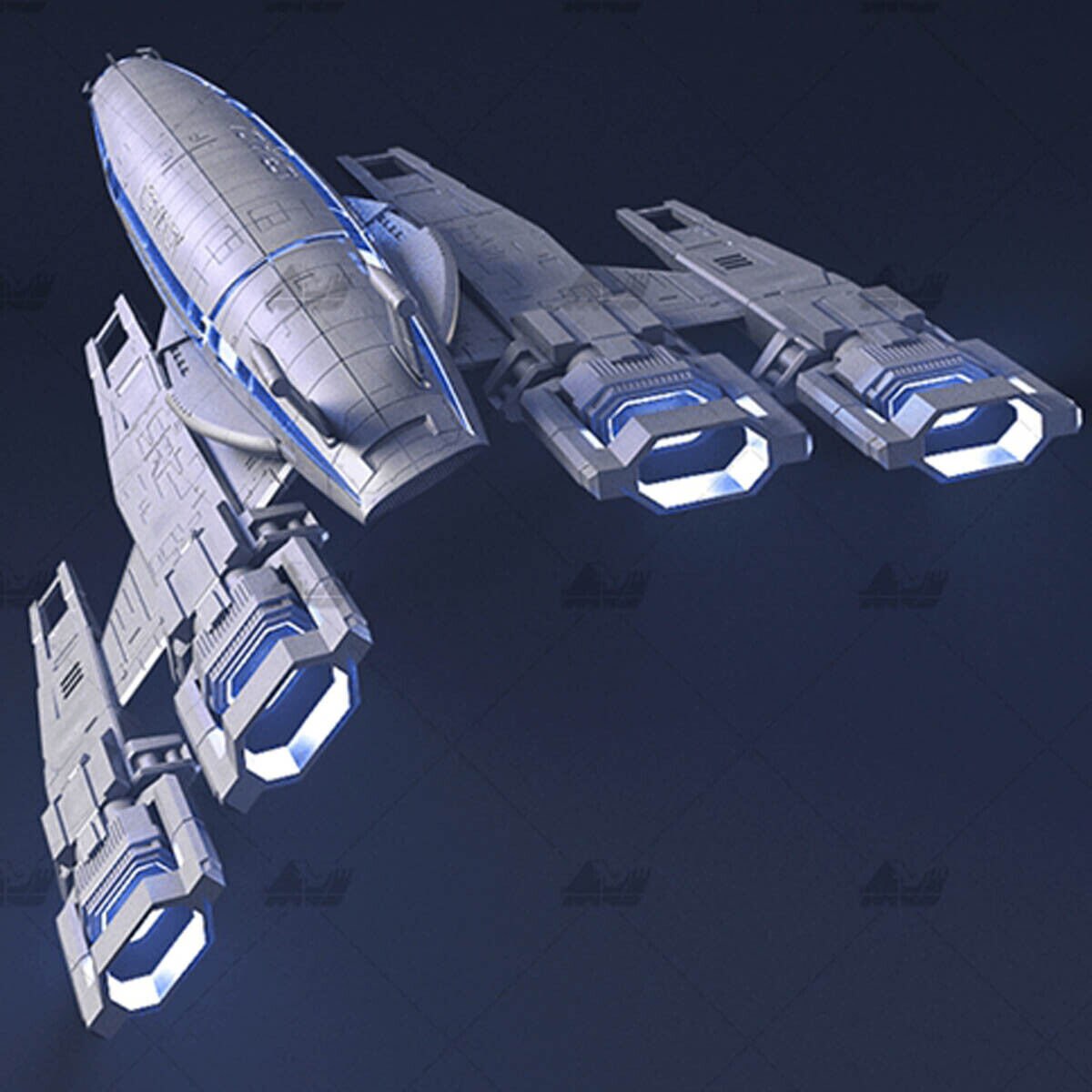 Normandy SR2 , Mass Effect STL File, 3D Model, 3D Print Model, Movie ...