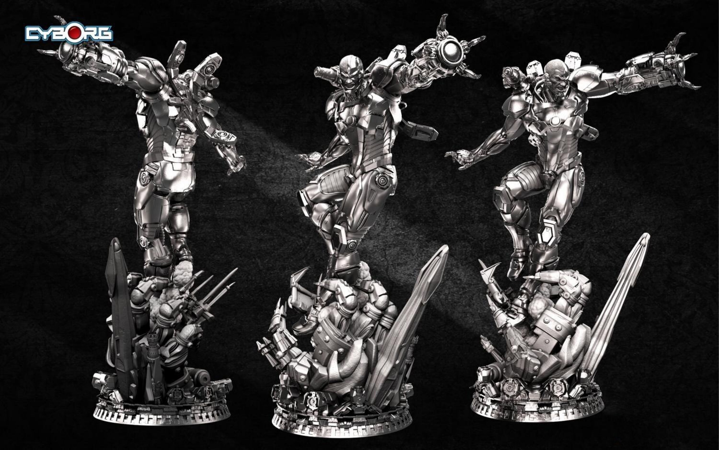 Cyborg STL File, 3D Model, 3D Print Model, Movie Lover, Action Figure ...