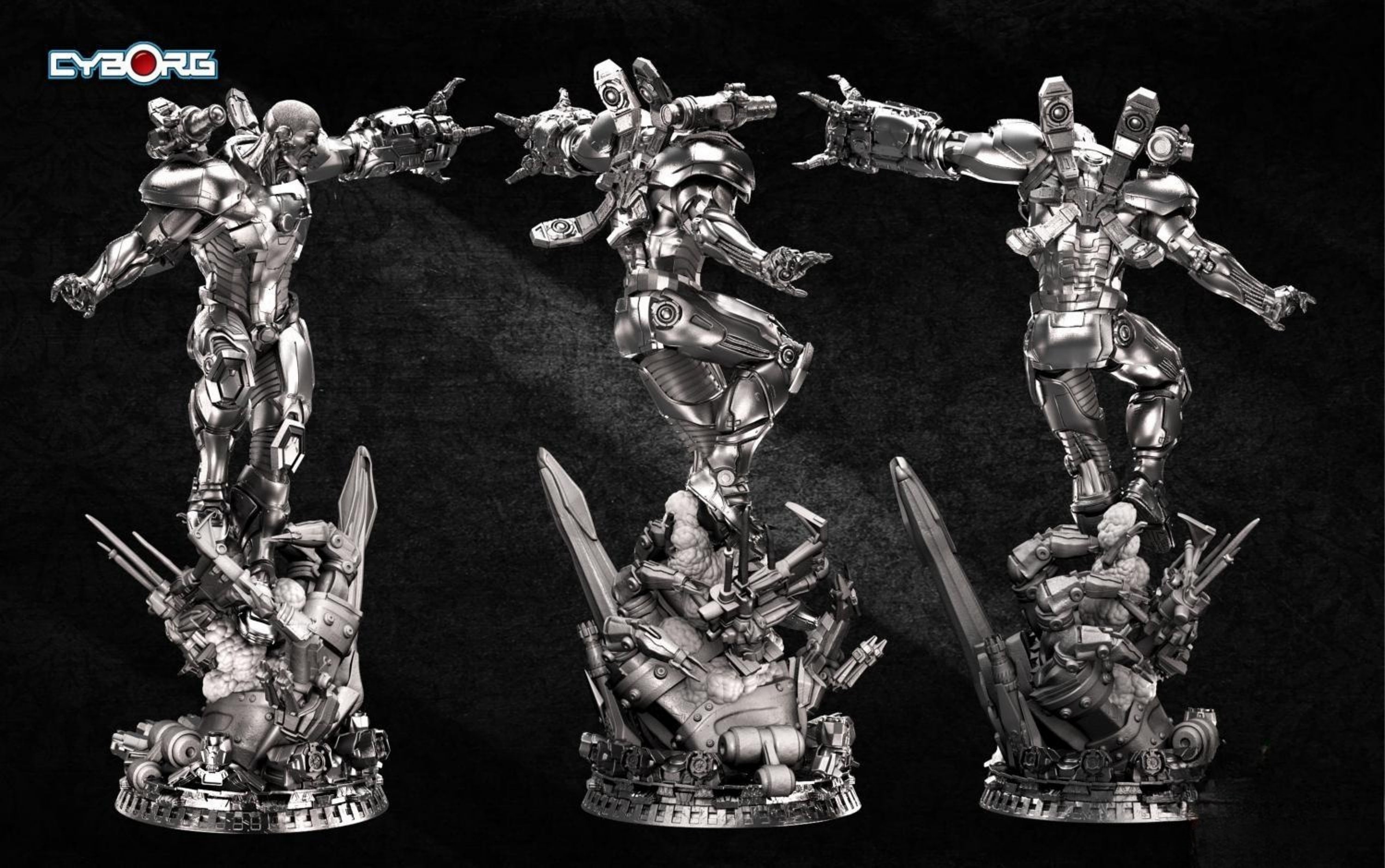 Cyborg STL File, 3D Model, 3D Print Model, Movie Lover, Action Figure ...